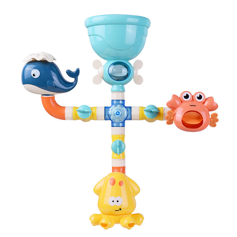 Baby Bath Toys Beach Toys Bathtub Beach DIY Pipes Tubes Bath Time Wate ...