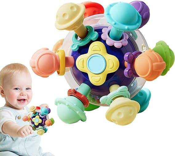 YSR 2024 Multi-Sensory Silicone Teether & Grasp Ball for Babies ...