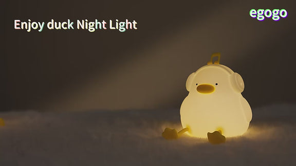 DREAMING MY DREAM Cute Duck Night Light – LED Squishy Novelty Duck Lam ...